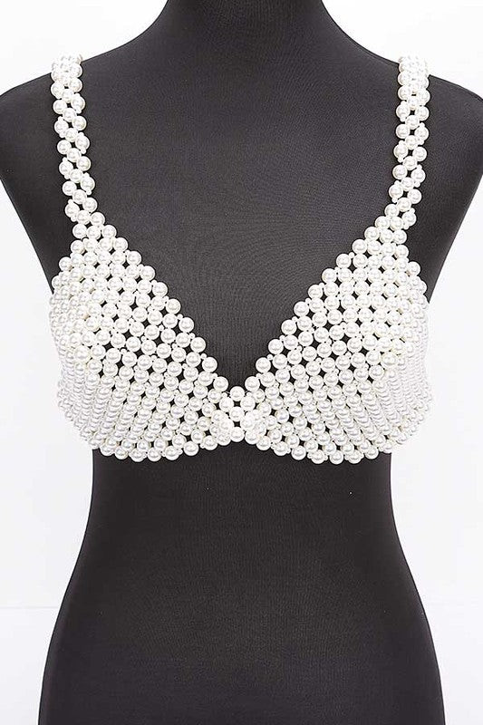 Faux Pearl Braided Bra Top | eBay