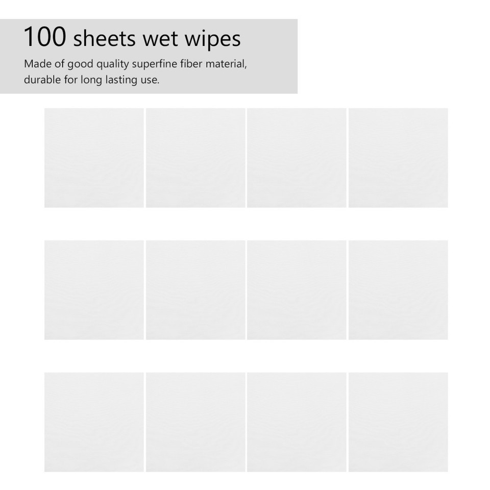 100pcs Industrial Lens Wiping Cloths Superfine Fiber Cleaning Cloths ...