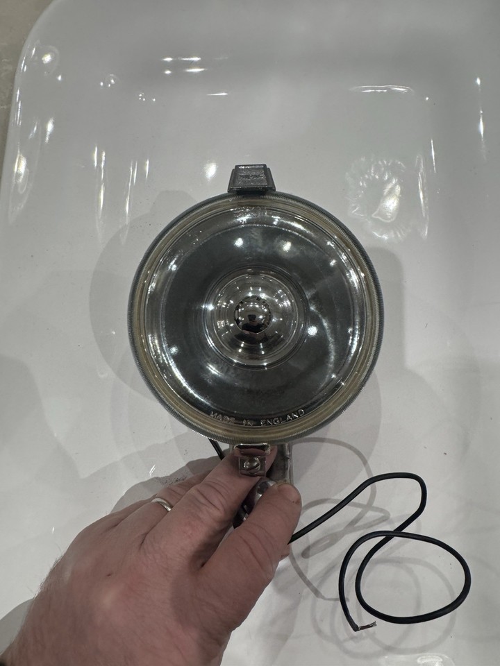 Vintage WIPAC SPOT LAMP (Grey & Chrome finish) Stud Mounting Only Part ...