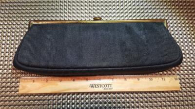 Vintage Miss Bergdorf BERGDORF GOODMAN Ingber Clutch Purse BLACK Gold ...