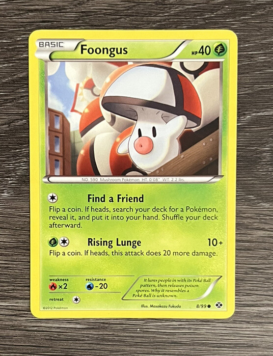 Pokémon TCG Card Foongus Next Destinies 8/99 Common Pokemon | eBay