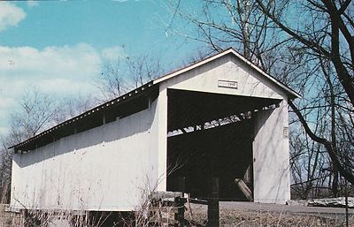 *Indiana Postcard-"Irishman's Covered Bridge" /Built 1845/ (U1-685) | eBay