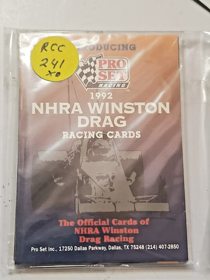 1992 Introducing Pro Set "PROMO" NHRA Winston Drag Racing Pack RCC#241 ...