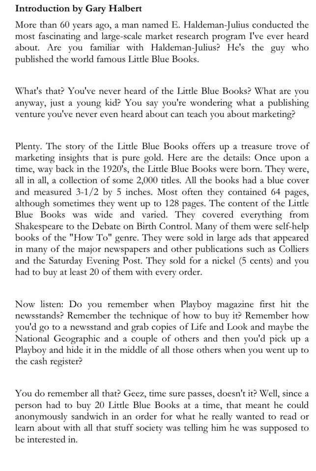 Recommended Gary Halbert Dan Kennedy THE FIRST HUNDRED MILLION E ...