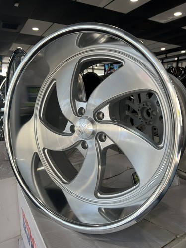 24" STAGGERED US MAGS U134 DESPERADO SILVER BRUSHED RIM(5X120.65 ...