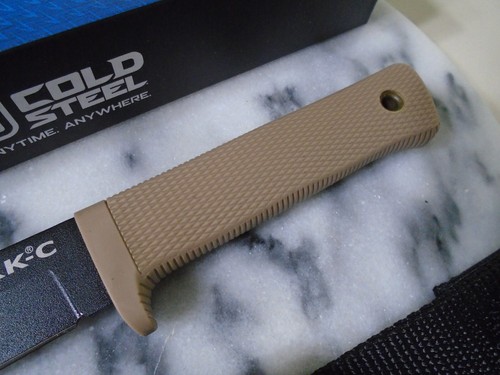 Cold Steel SRK-C Compact Fixed Blade Knife Full Tang SK-5 Black Tan ...