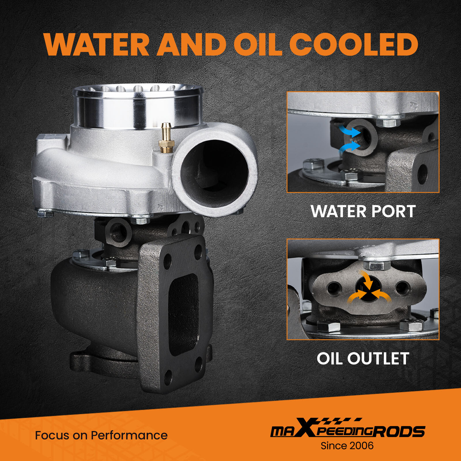 GT35 GT3582 GT3540 T3 AR.70 AR.63 FLOAT BEARING TURBO CHARGER 600HPS ...