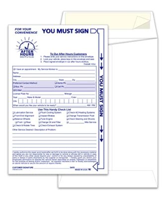 6" x 9" Peel N Seal After Hours Envelopes - 24# White Wove Night Drop ...