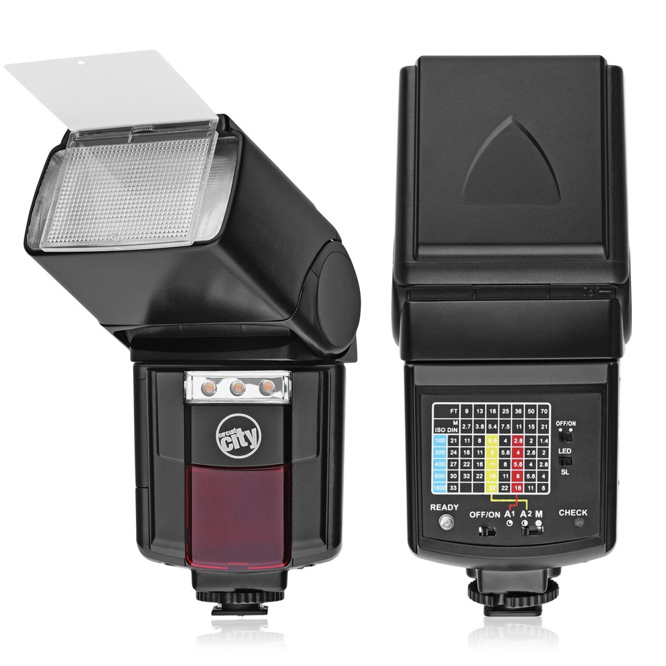 Auto Bounce Flash with LED Video Light for Nikon D7000 D750 D610 D600 ...