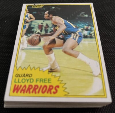 1981-82 Topps LLOYD WORLD B. FREE 25 card lot GOLDEN STATE WARRIORS ...