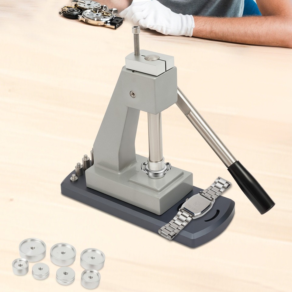 Watchmaker Tool Watch Press Set Back Case Closer Crystal Glass Fitting+ ...