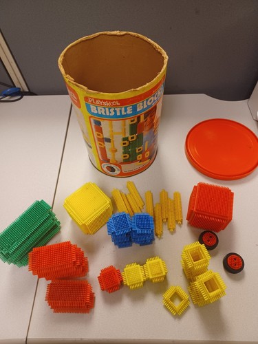 Vintage Playskool Bristle Blocks #807 Plastic Set 64 (54)Pieces ...