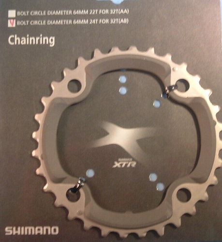 Shimano XTR M970 32T-AB x 104BCD MTB Chainring- Ti/Comp NEW 3x9-Spd-'14 ...