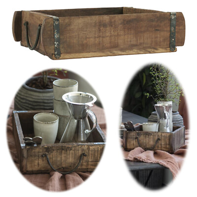 Vintage Holz Deko Ziegelform 32cm Schublade Aufbewahrung Holz-Box Kiste ...