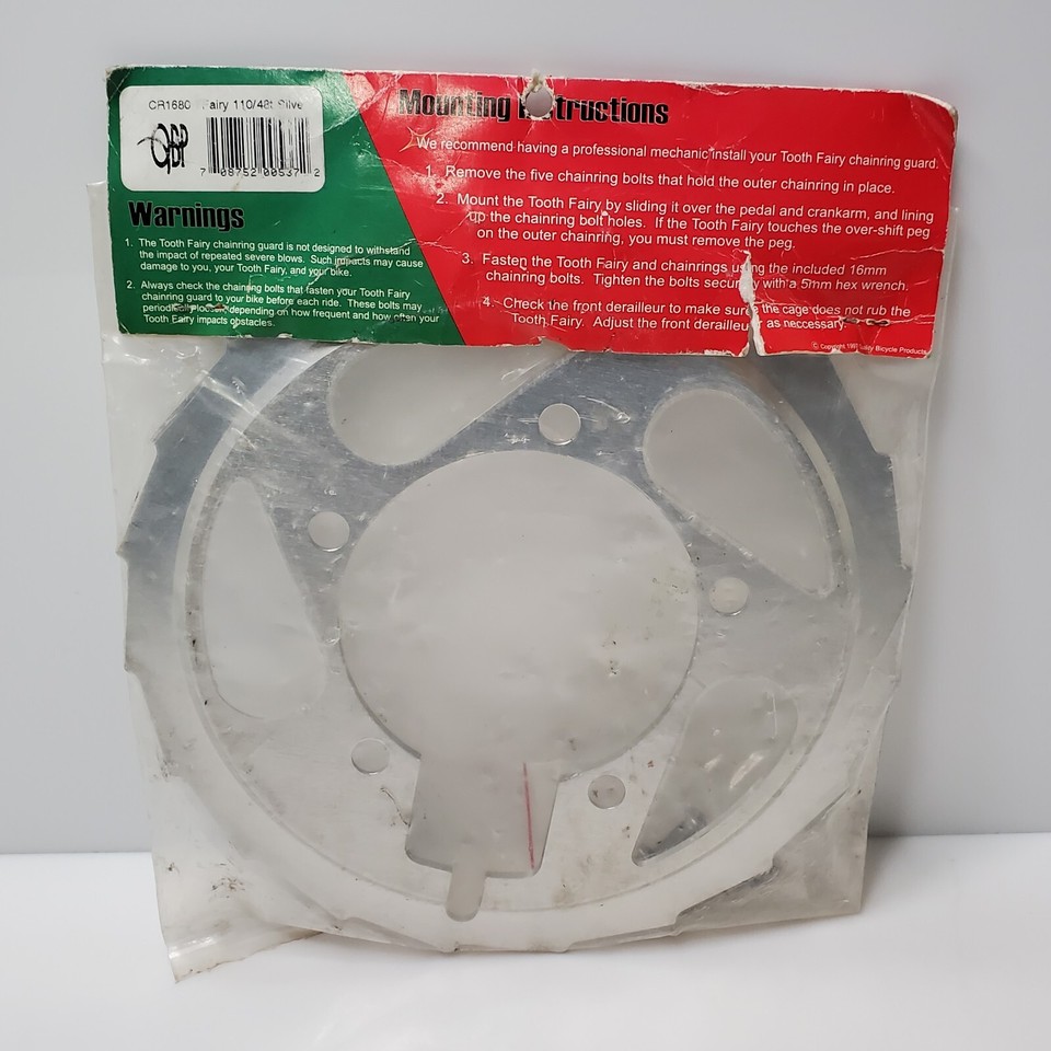 Vintage 1997 OBP Tooth Fairy Chainring Guard Silver MTB 110 48t USA NOS ...