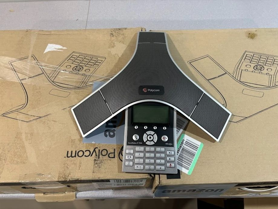 Lot of 3 Polycom SoundStation IP 7000 PoE Conference Phone 2201-40000 ...