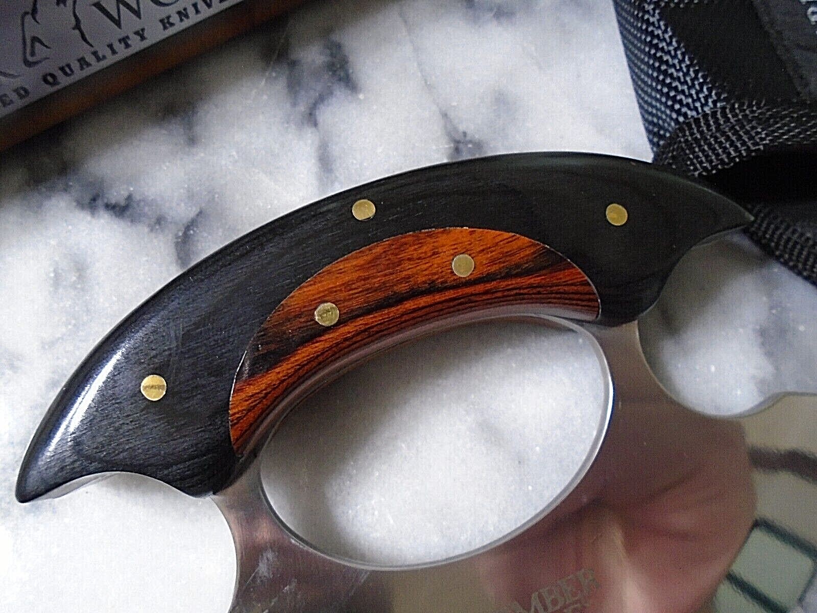 Timber Wolf Shredder Chrome Ulu Skinner Chopper Kitchen Knife Full Tang ...