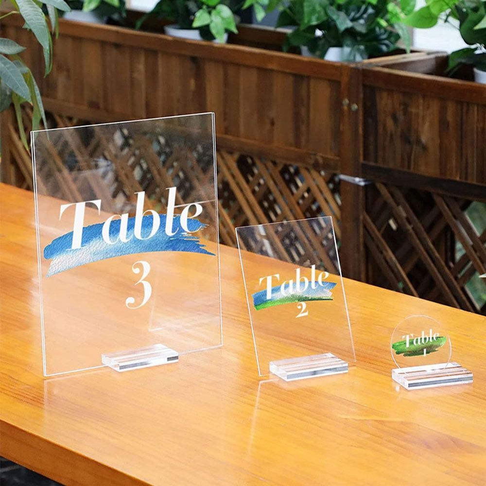 Paper Clamp Clamps Stand Place Card Acrylic Sign Holder Table Numbers ...