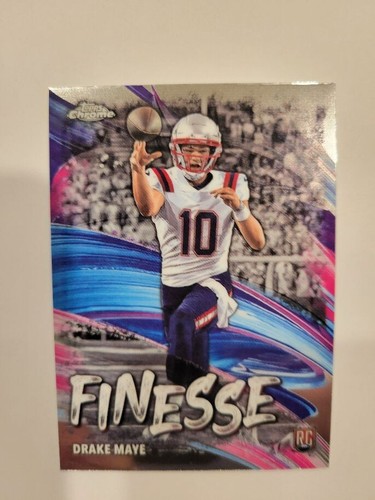 2024 Topps Chrome Finesse Drake Maye Rookie Card #F-2 RC New England | eBay