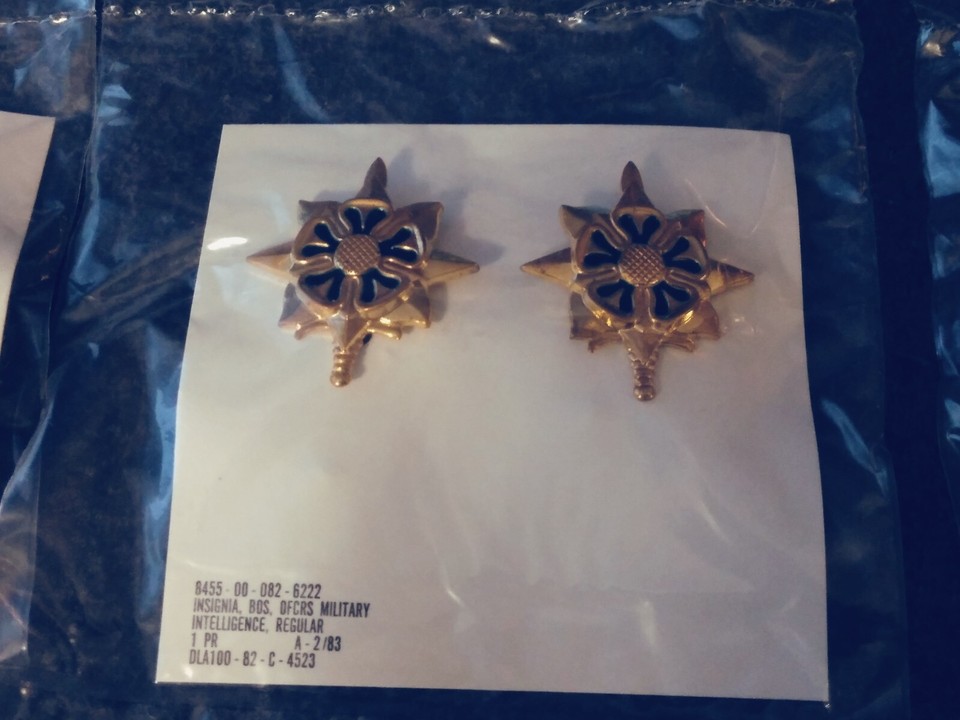 10 PAIRS OF - OFFICERS MILITARY INTELLIGENCE PINS - NEW SEALED 2/83 | eBay