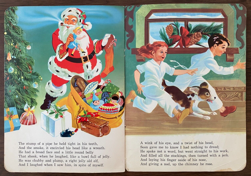 RARE Twas Night Before Christmas 1964 Disney artist Nino Carbe James ...
