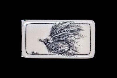 Etched Fly Fishing Lure Large Rectangle Slide Money Clip | F&F Inc. | eBay