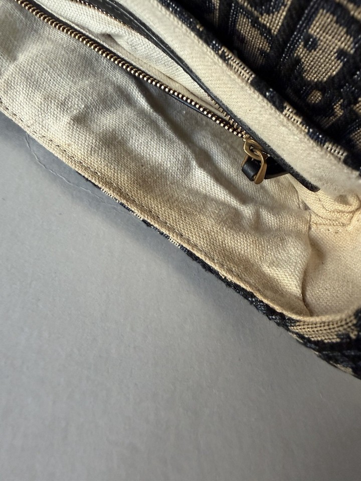 Christian Dior Medium Saddle Bag Canvas Women Pre Owned | eBay