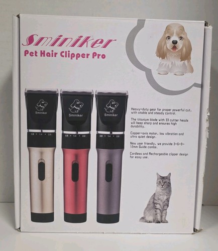 Sminiker Pet Hair Clipper Pro Cats & Dogs: Nail Clippers/File, Scissors ...