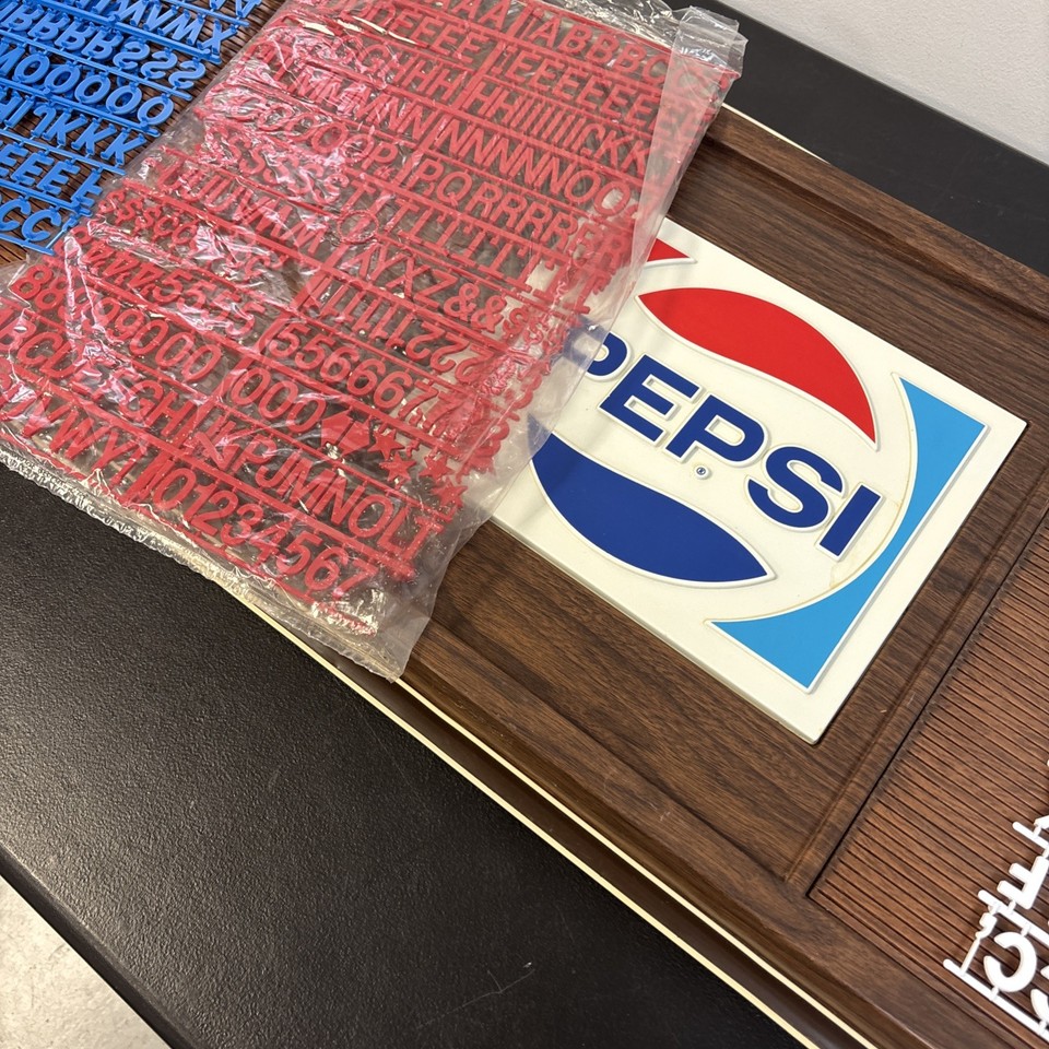 Vintage Pepsi Cola Plastic Menu Board 72”x20.5” Sign w/ Letters ...