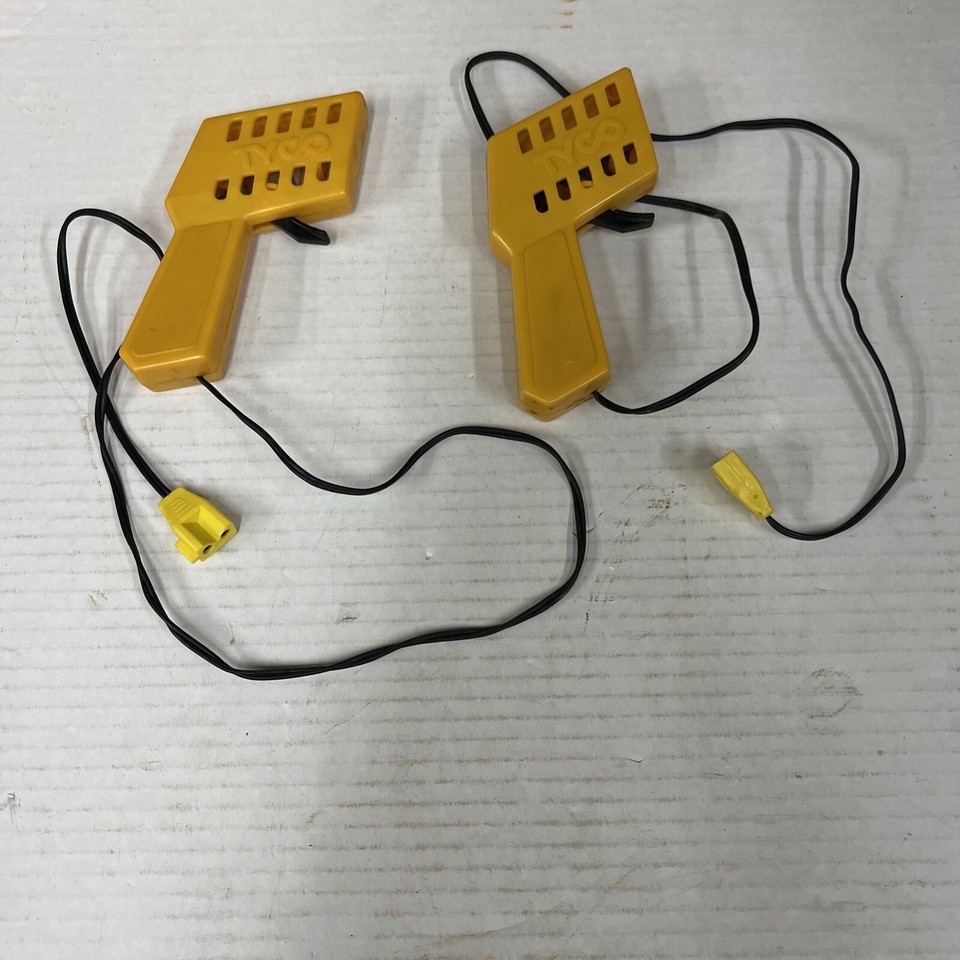Tyco 2 HO Slot Car Controllers Speed Trigger Gun Electric Yellow | eBay