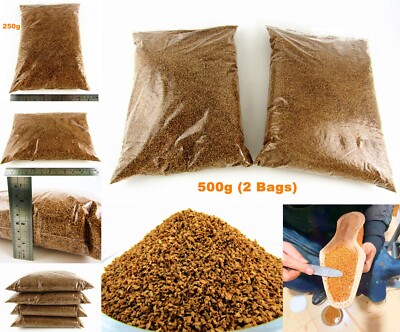 500g Shoemaking Cobbler Sole Soften Cork Filling Natural Oak Particles ...