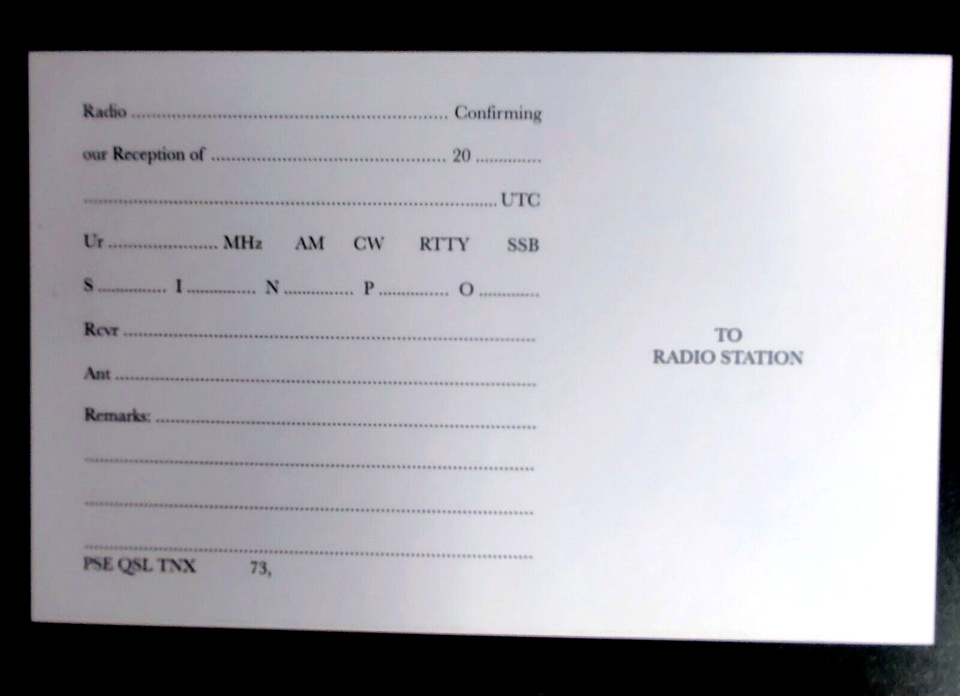 50 High Quaity QSL Cards QSL Hams and Shortwave Stations - Universal ...