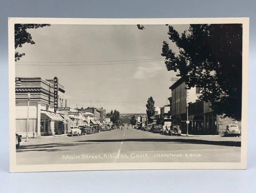 1940s ALTURAS California MAIN STREET Vintage RPPC Real PHOTO Postcard ...