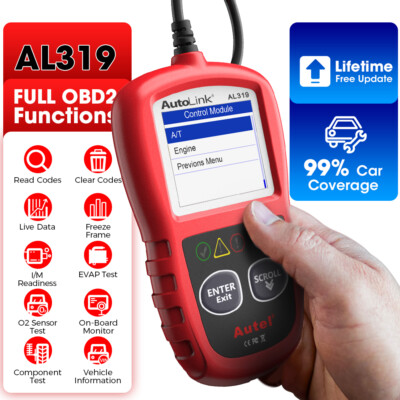 Autel AL319 OBD2 OBDII Auto Car Code Reader Diagnostic Scanner Tool ...
