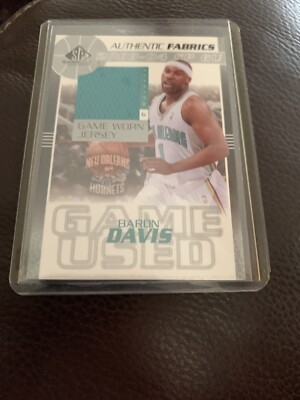 2003-04 SP GU Authentic Fabrics Baron Davis Jersey Hornets Warriors | eBay