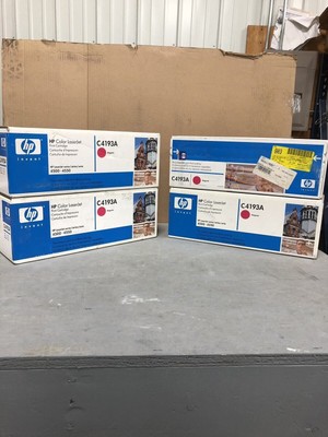 Lot of 4 HP OEM Genuine C4193A Magenta Toner New in Sealed Box 4500 ...