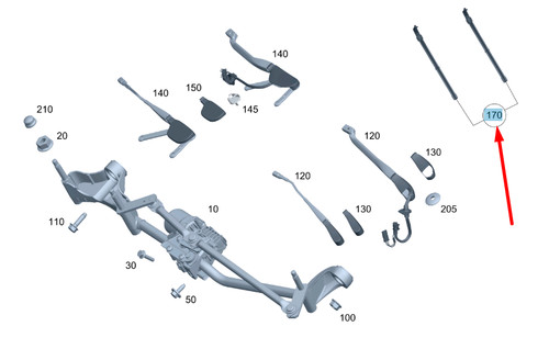 NEU MERCEDES-BENZ GLE W167 FRONTWISCHER BLADE SET LHD A1678209201 ...