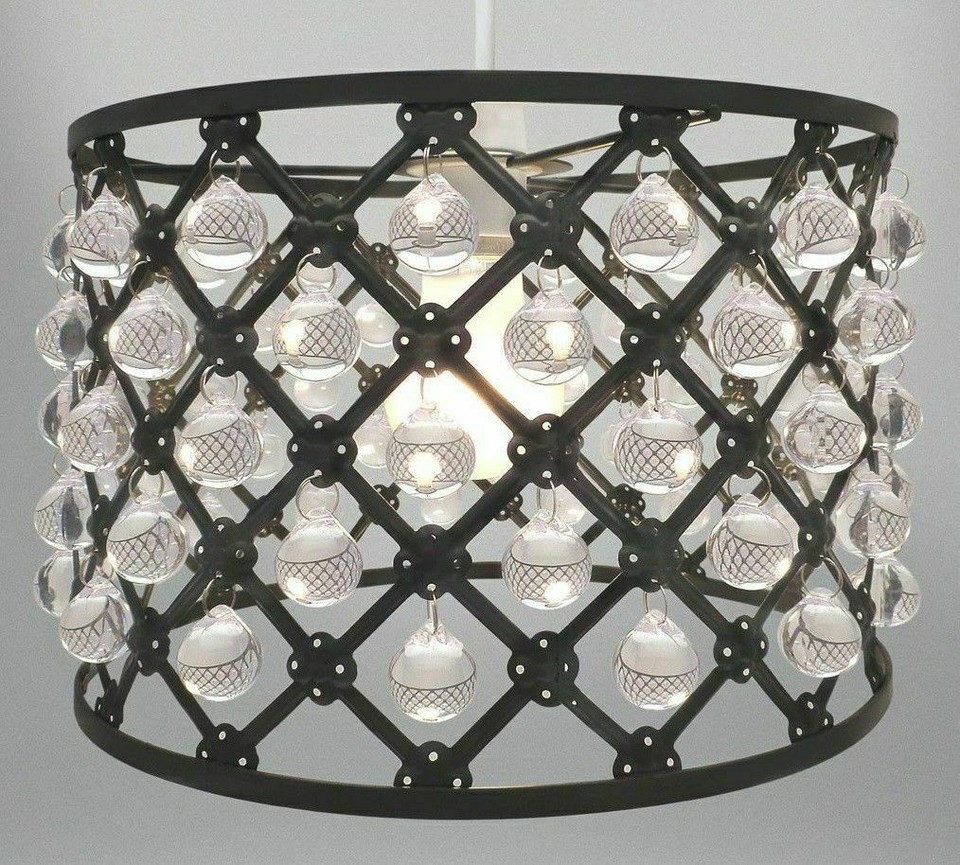 Modern Chandelier Acrylic Crystal Light Shades Droplet Ceiling Pendant ...