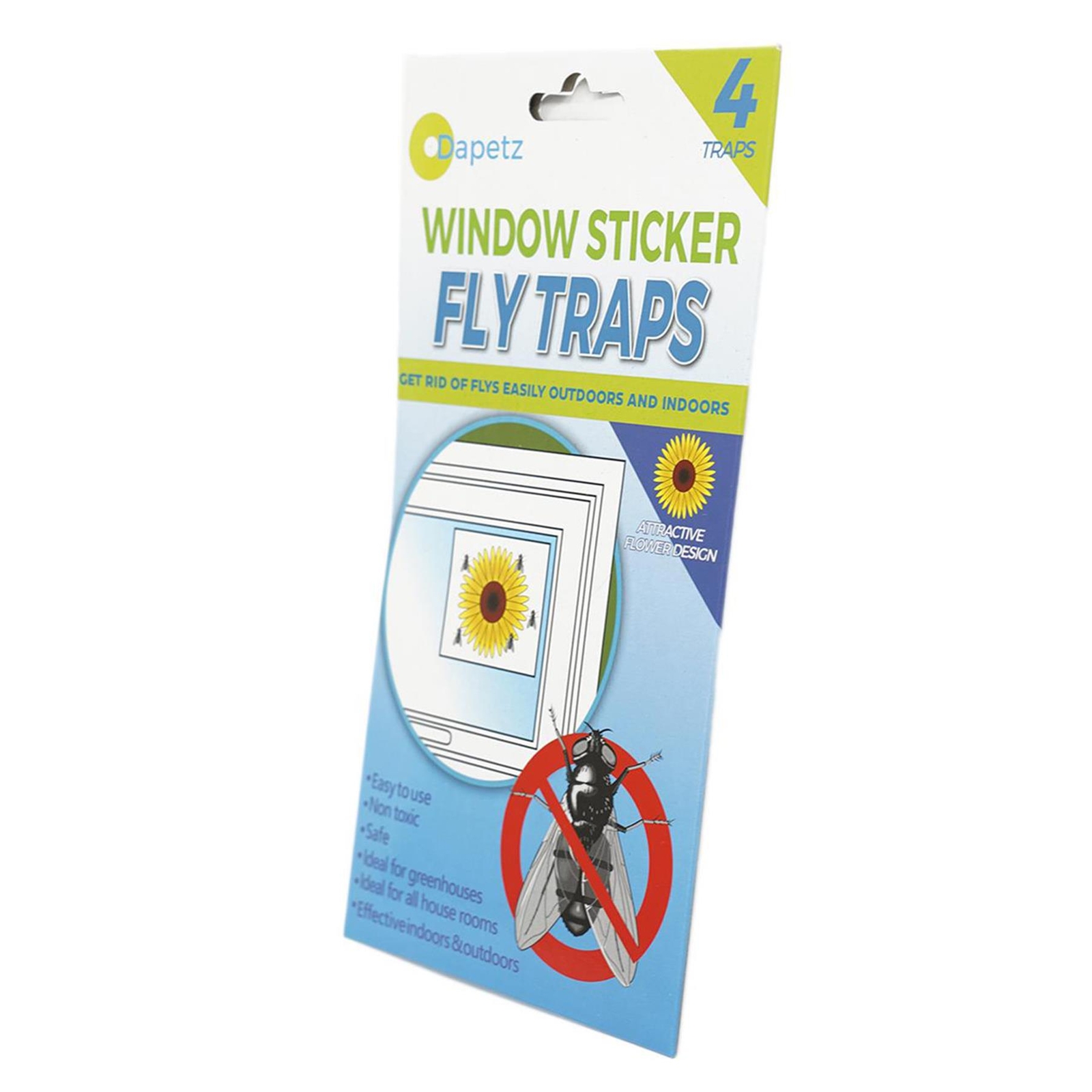 4 Fly Trap Window Stickers Sticky Sunflower Insect Bug Flies Killer ...
