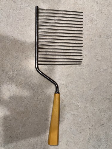 Vintage Yellow Bakelite Handle Fork Tine Angel Food Cake Breaker Cutter ...
