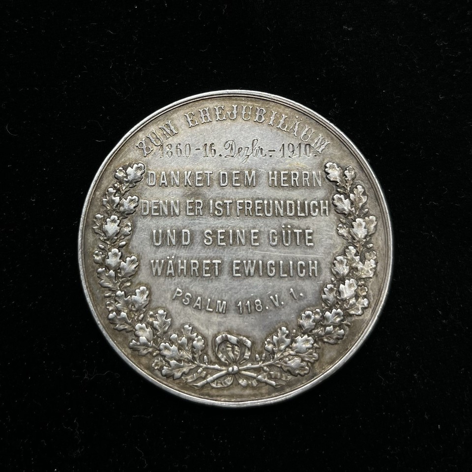 German Medal, Marriage of Friedrich August and Anna Elisabeth, Dec 16 ...