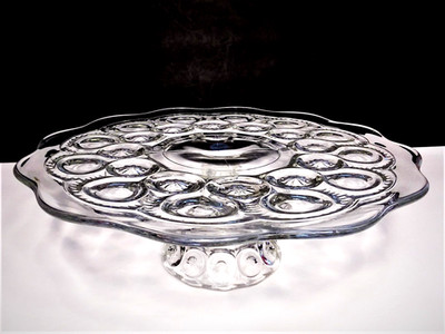 Vintage L E Smith MOON AND STARS Low Cake Stand | eBay