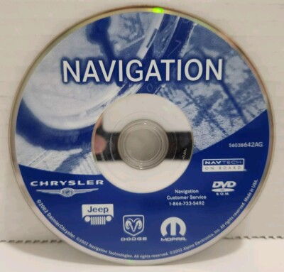 Chrysler Dodge Jeep GPS Navigation Application Software Maps DVD Mopar ...
