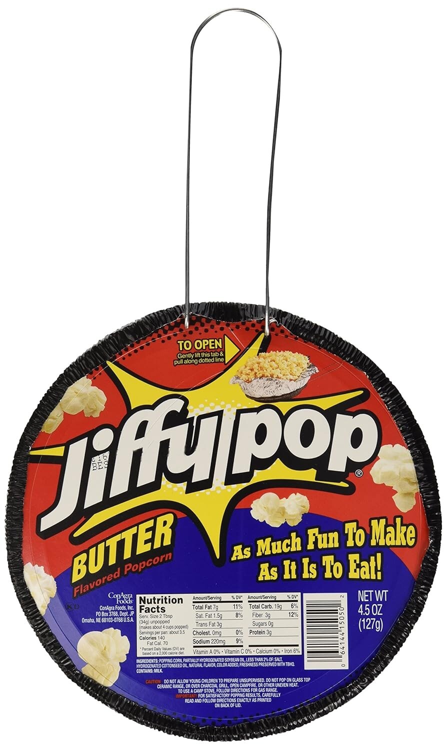 JIFFY POP Butter Flavored Popcorn, Stovetop Popping Pan, 4.5 oz. | eBay