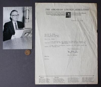 1942 Springfield Illinois Abraham Lincoln Scholar Roy Basler signed ...