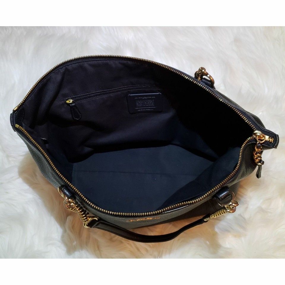 Authentic Coach Ava Chain Tote Black | eBay
