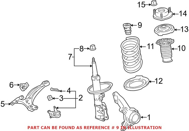 Genuine Toyota Strut Bumper 48331-0e070 for sale online | eBay