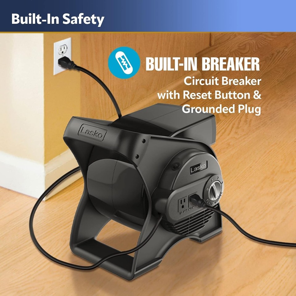 Lasko High Velocity Pivoting Utility Blower Fan, for Cooling ...