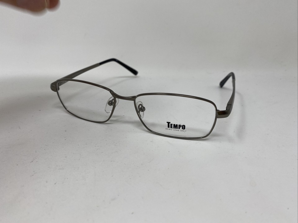 TEMPO MM 1027 GUNMETAL 54/15/140 FLEX HINGE EYEGLASSES FRAME METAL CP79 ...
