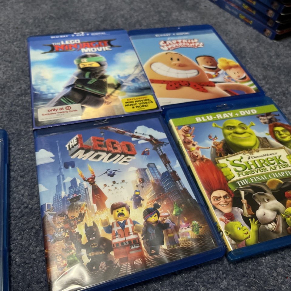 25 ASSORTED ANIMATED BLU-RAY- LOT -NO DUPLICATES PIXAR, DISNEY, LEGO ...